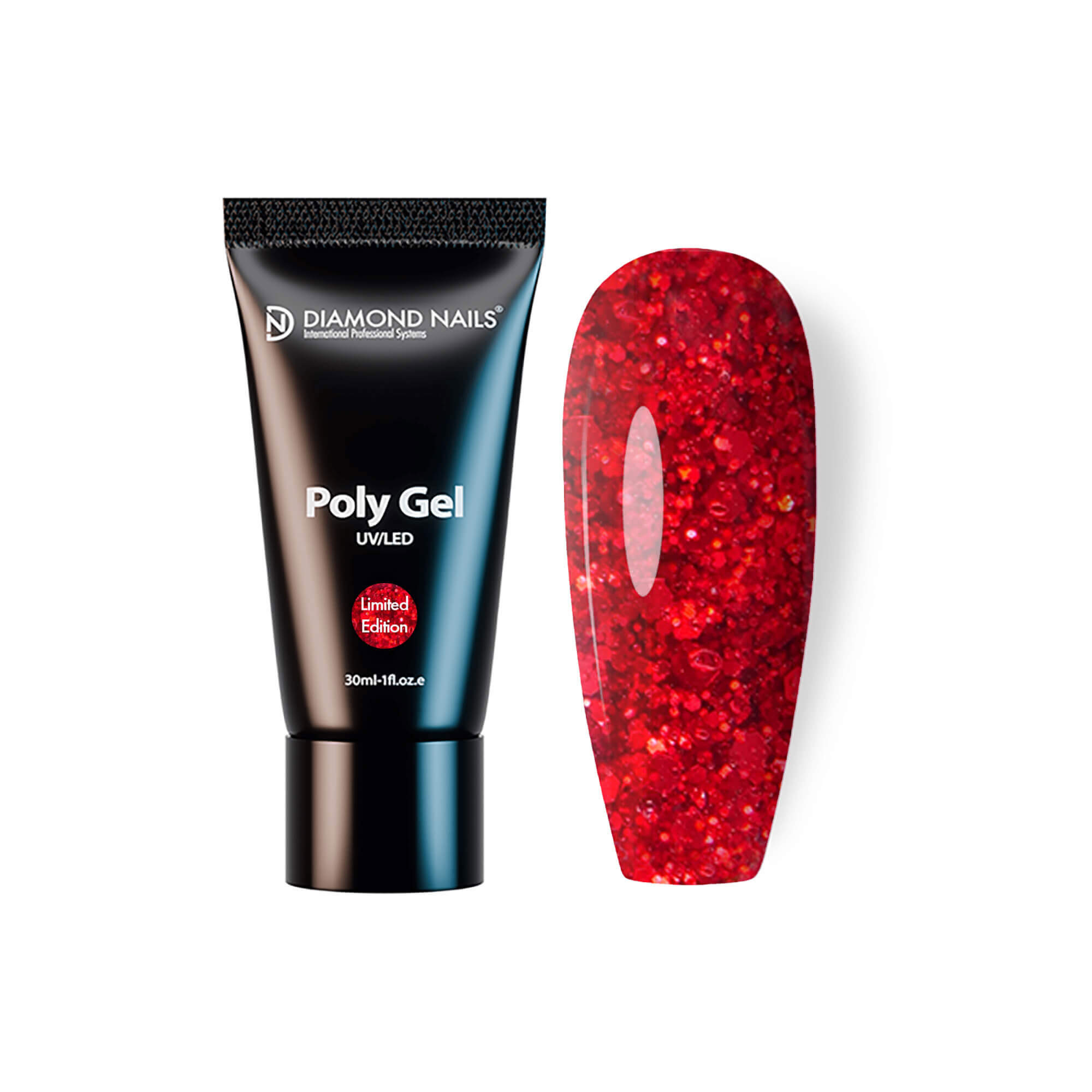 Polygel Téli Limited Edition – Csillámos Piros | Diamond Nai